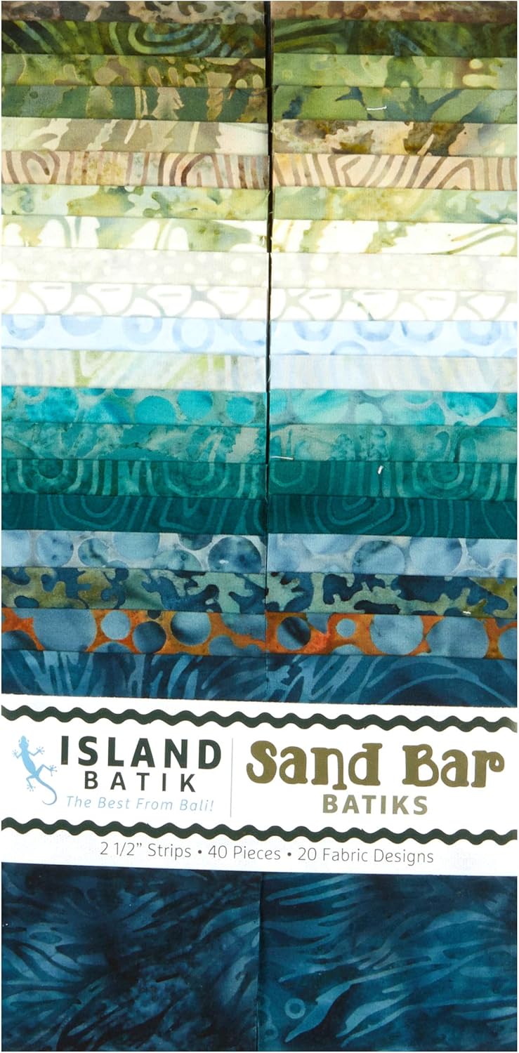 Amazon.com: Island Batik Sand Bar 2.5'' Strips - 40 pieces : Arts ...