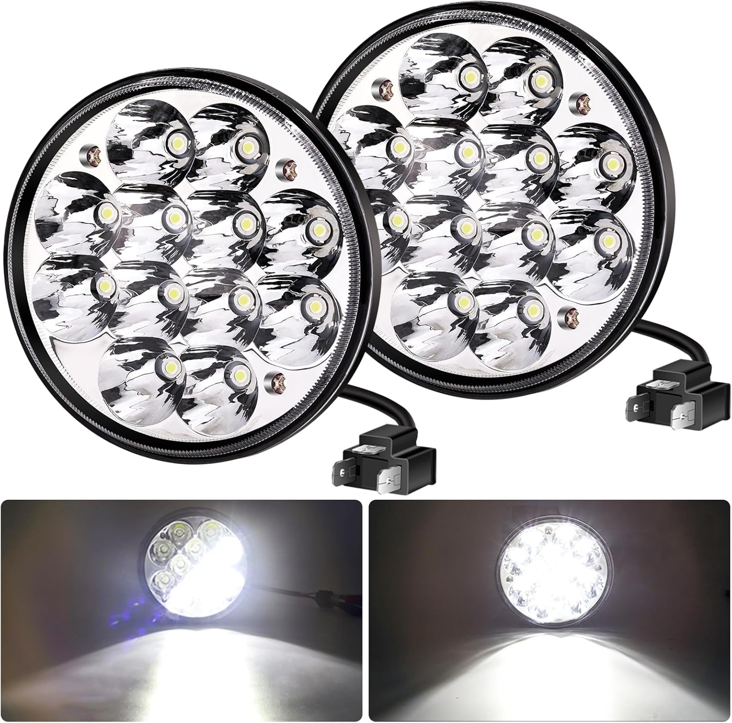 Amazon.com: NWpangu H5006 LED Front Lights, 5.75inch Round LED Unity ...