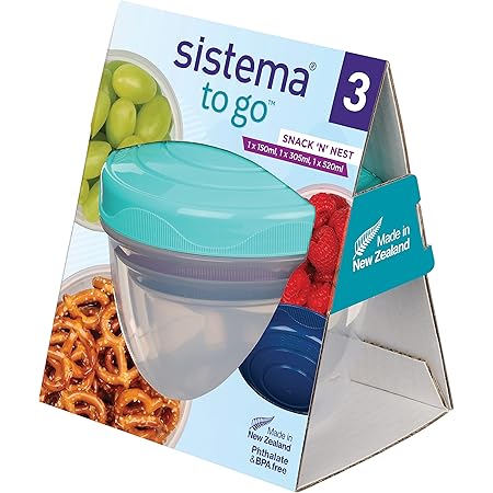 Sistema TO GO Snack 'n' Nest Food Storage Containers | 150 ml, 305 ml ...