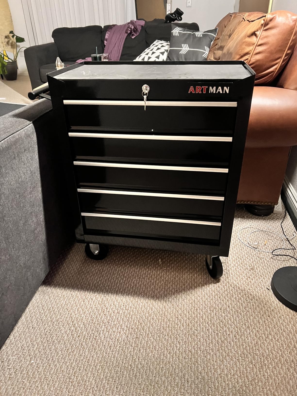 $34/mo - Finance nifoti 5 Large Drawers Tool Cart on Wheels,Rolling ...