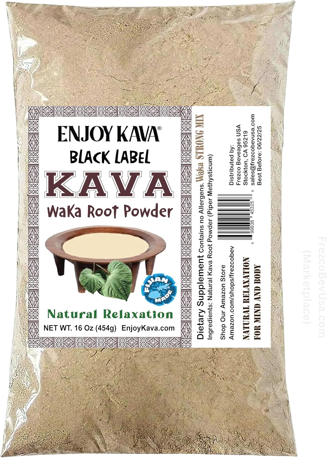 Amazon.com: Enjoy Kava® Noble Kava Root Powder (16 Oz Bag) Herbal Supplement Kava Drink ...