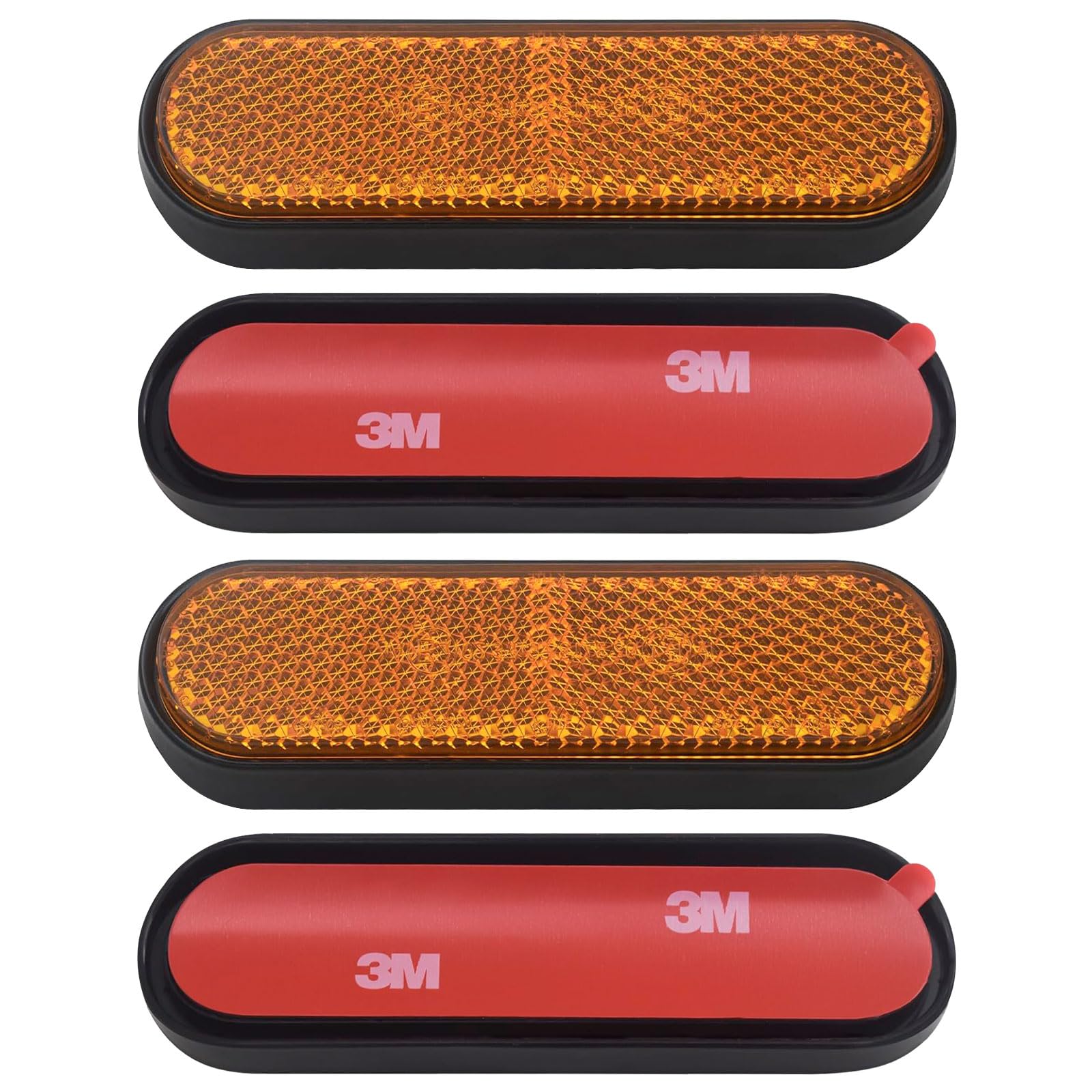 LEBOKJ Pack of 4 100 x 24 x 8 mm Motorcycle Bicycle E4 Reflector Fork ...