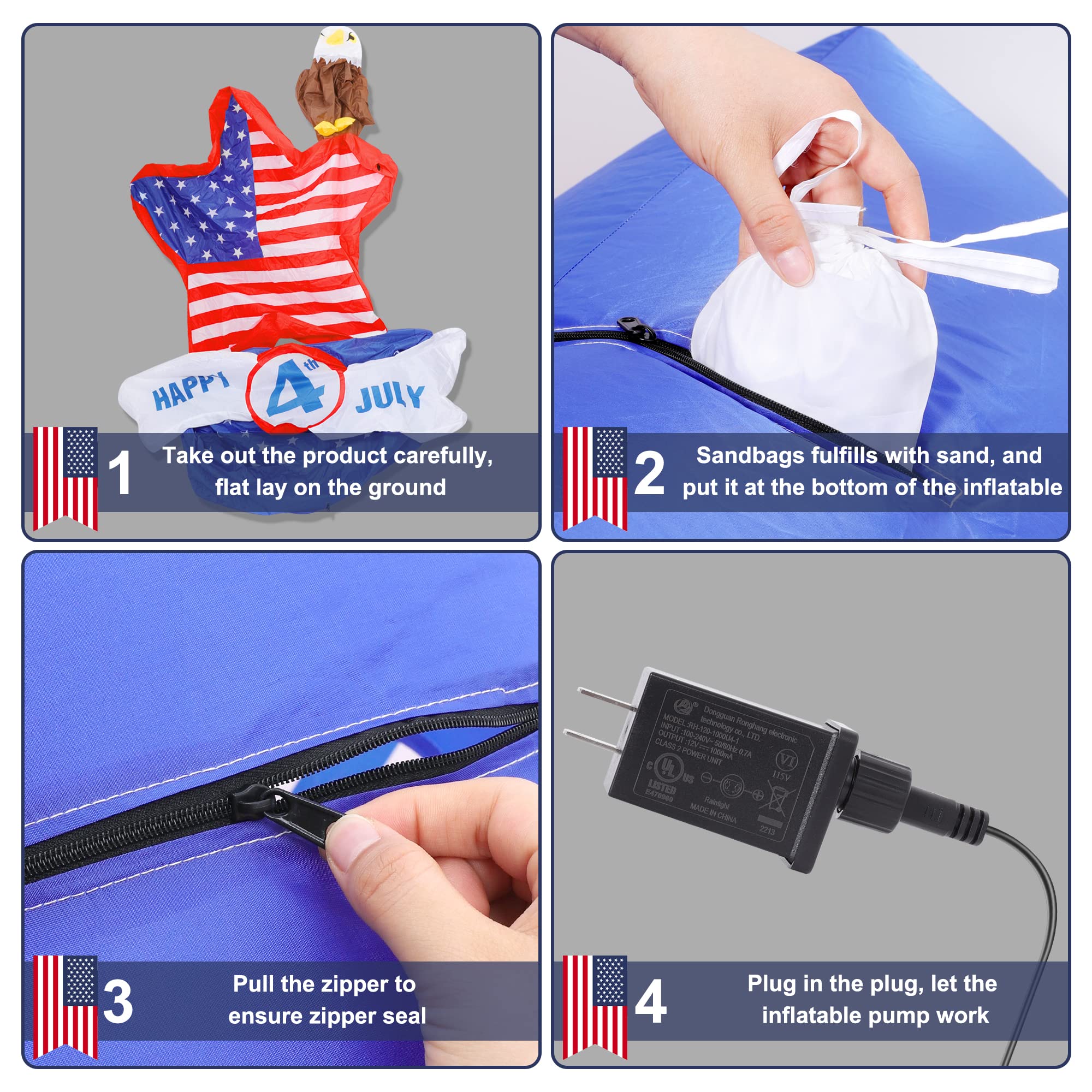 Snapklik.com : 7FT Independence Day Decorations Inflatables, Upgraded ...