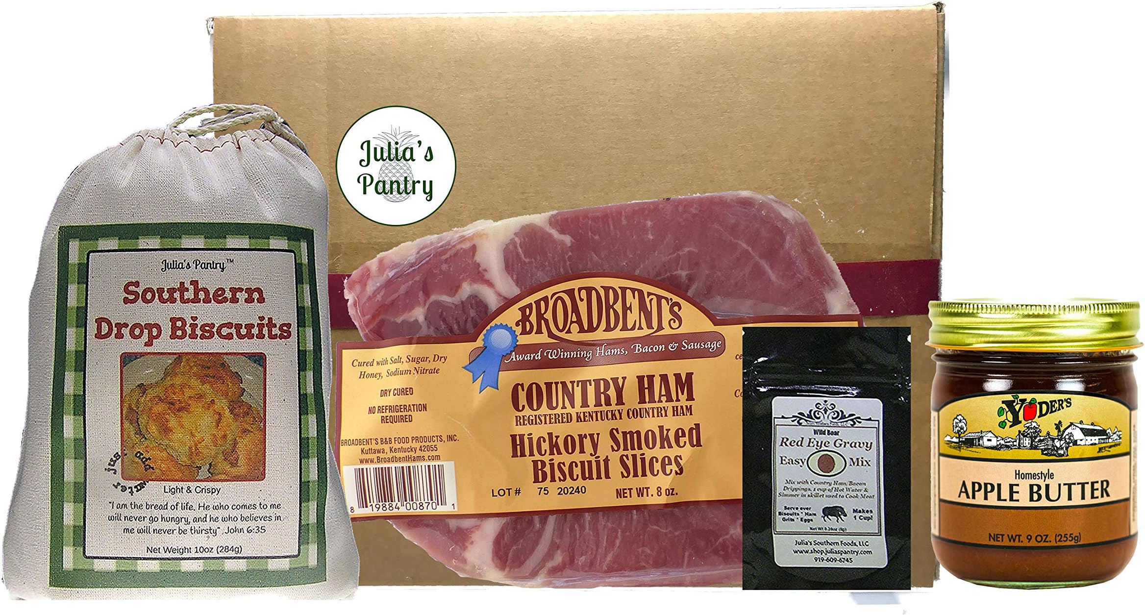 Amazon.com: Country Ham Breakfast Meal Kit With Biscuit Mix - Grits And ...