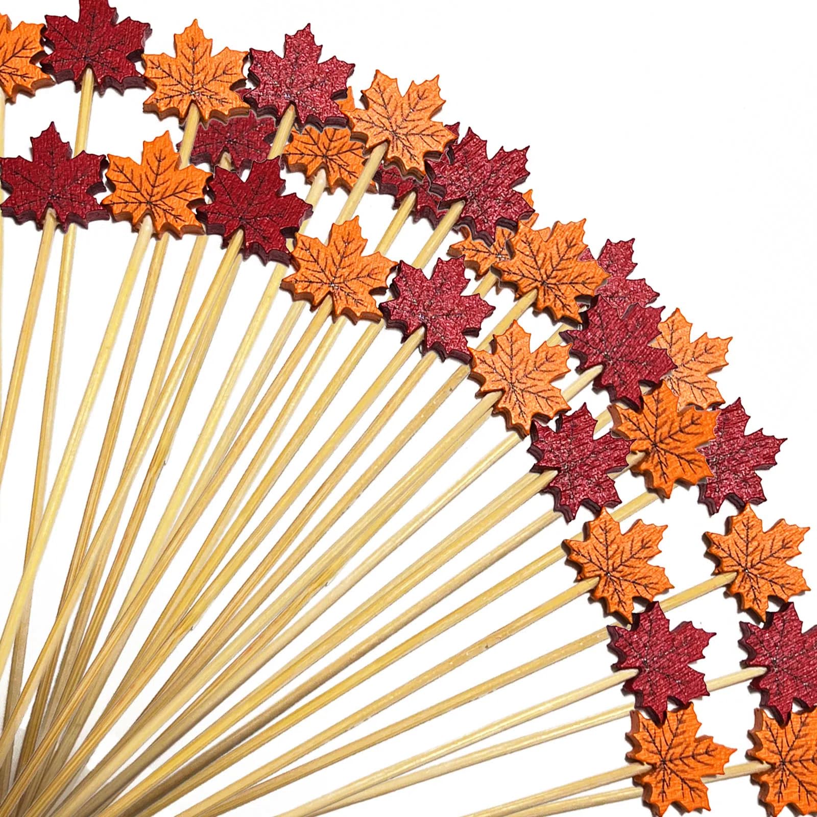 Amazon.com | Maple Leaf Fall Cocktail Picks,100pcs Toothpicks for ...