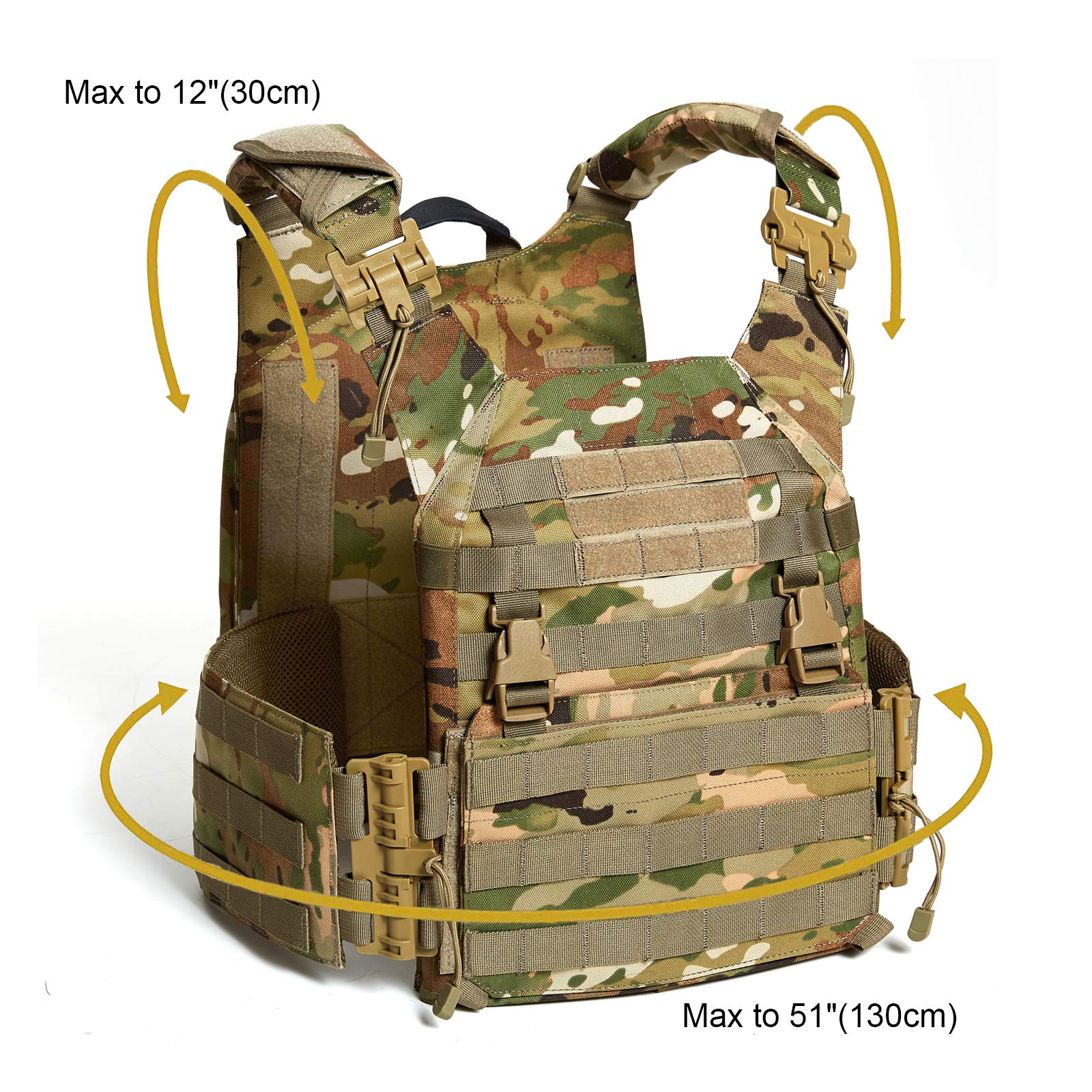 MT Military Modular Assault Vest System Compatible with 3 Day Tactical ...