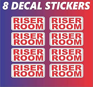 Amazon.com: 8 Riser Room Decal Sticker Lot Fire Department Door ...