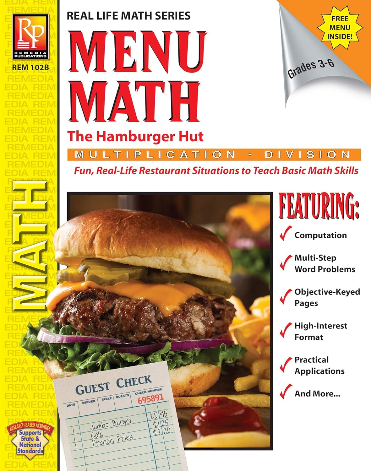 MENU MATH: THE HAMBURGER HUT (X, ÷) (Real Life Math Series) 4, Scharf ...