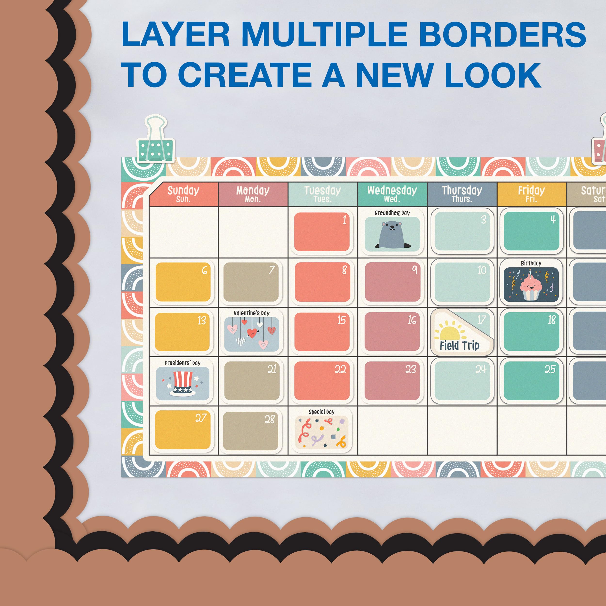 Snapklik.com : Carson Dellosa 65Ft Of Black Bulletin Board Borders, 1 ...