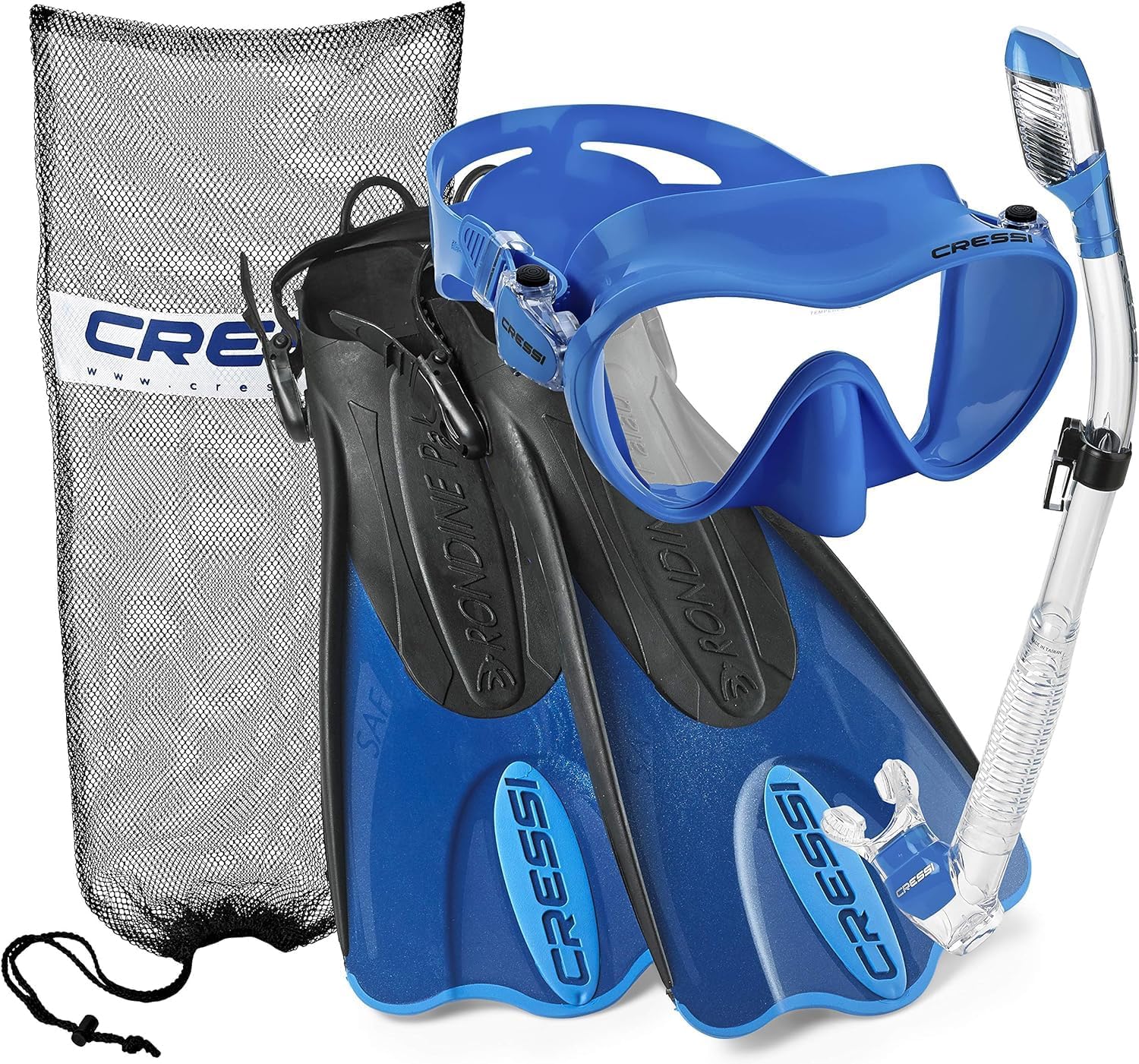 Cressi Adult Snorkeling Set – F1 Mask + Supernova Dry Snorkel + Palau ...