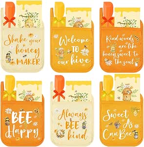 Amazon.com: 6 Set Bee Pot Holders with Silicone Spatulas Funny Bee ...