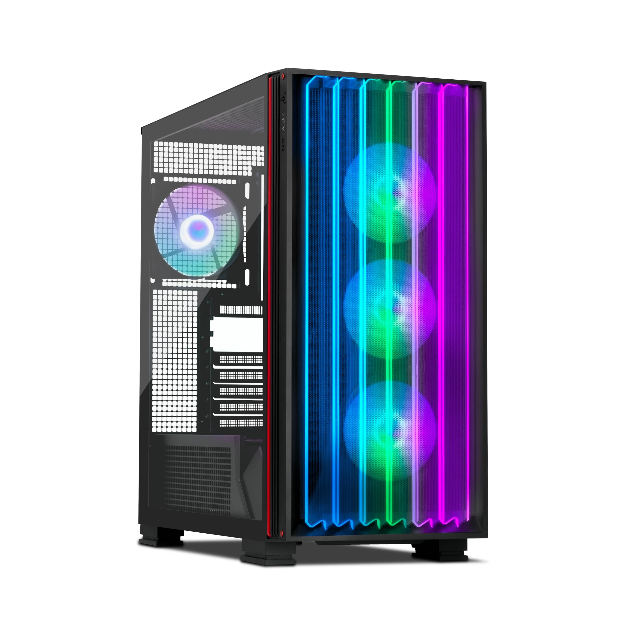 Amazon.com: YEYIAN Full Tower Gaming PC Case Mirage X with Tempered ...