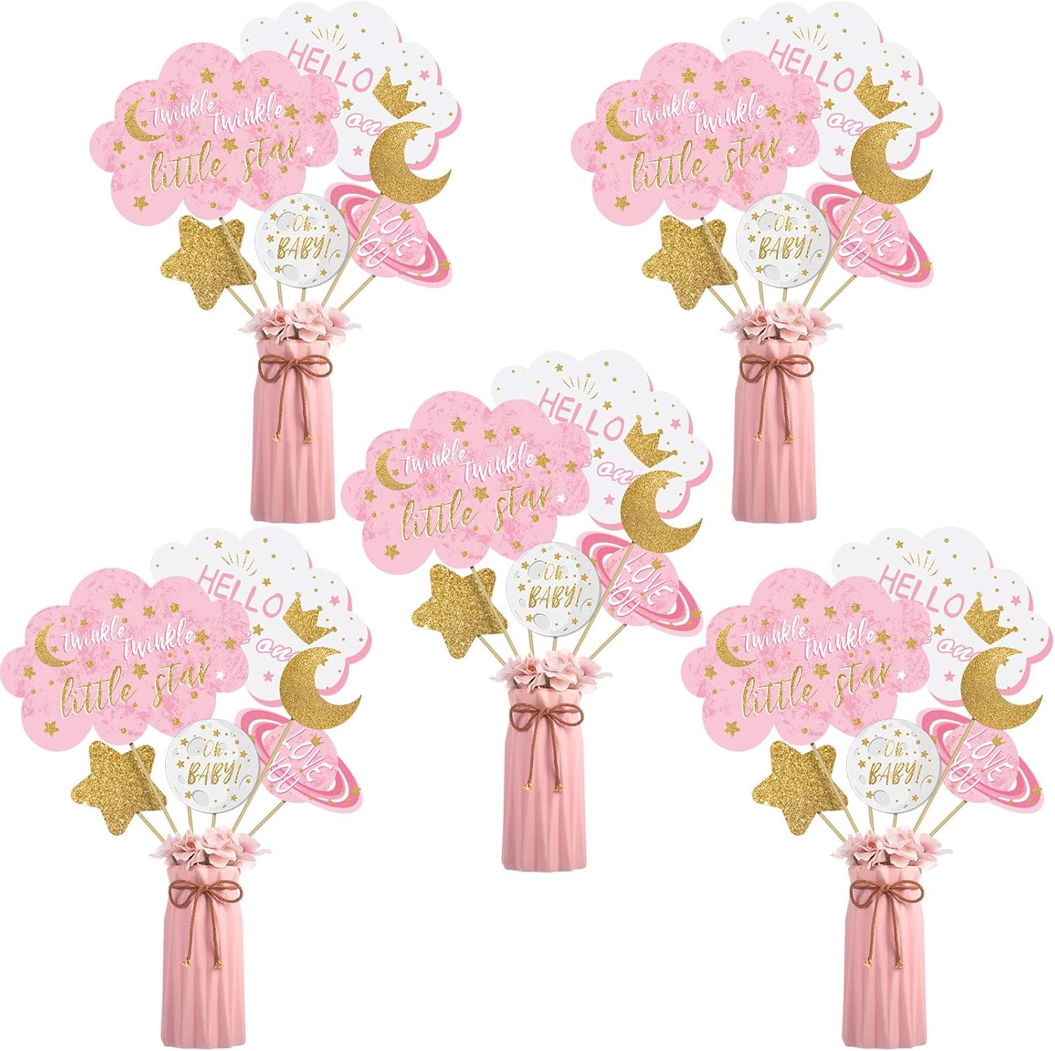 24 Pieces Twinkle Twinkle Little Star Centerpiece Sticks for Star Party ...