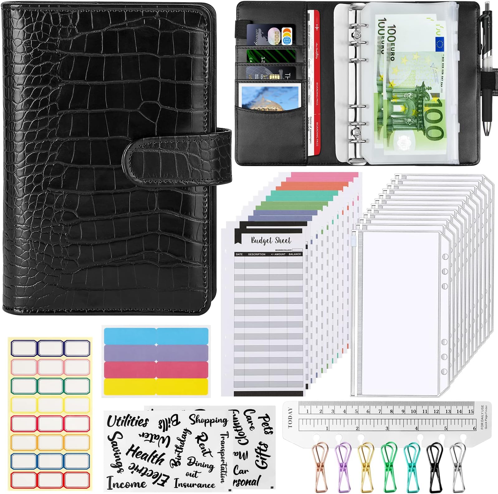 A6 Budget Binder Notebook Money Saving Wallet Set 37Pcs Budget Planner ...