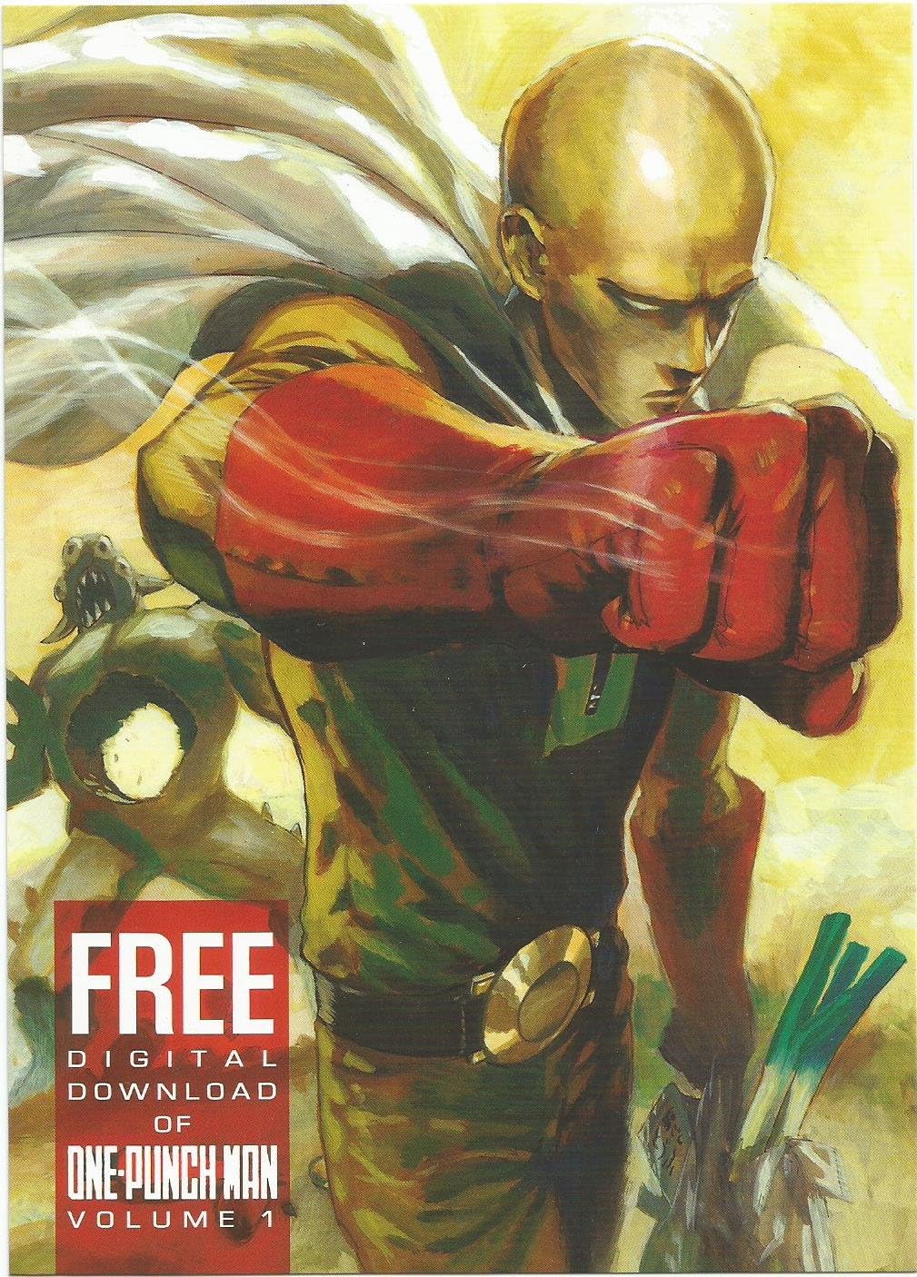 One Punch Man Vol 1 5 x 7 inches POST CARD SD Comic Con 2016 at Amazon ...