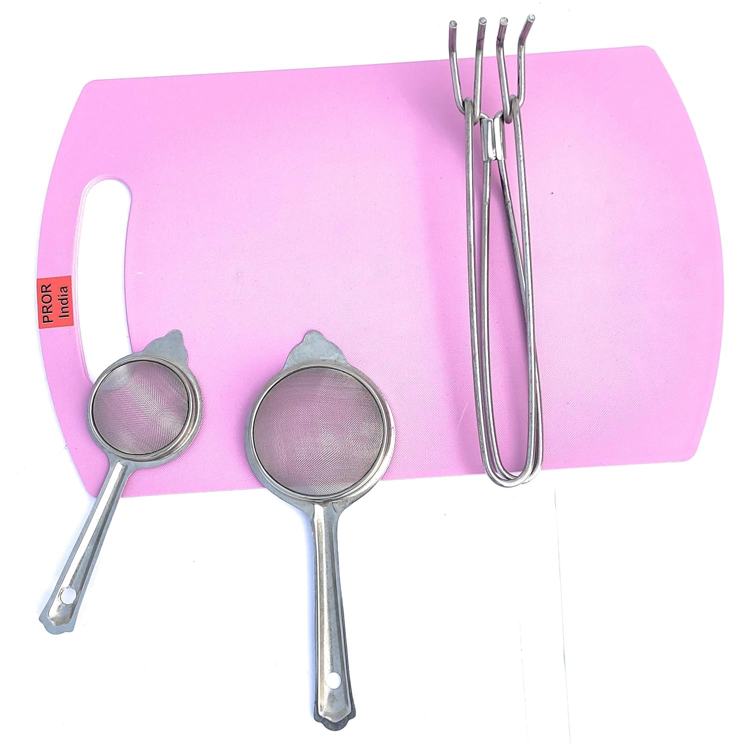 Buy PROR India Plastic Cutting Board Stainless Steel Pakad Two Tea ...