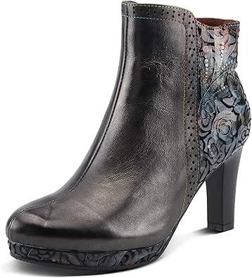 Amazon.com | Spring Step L'Artiste Marleigh Women's Metallic Bootie ...