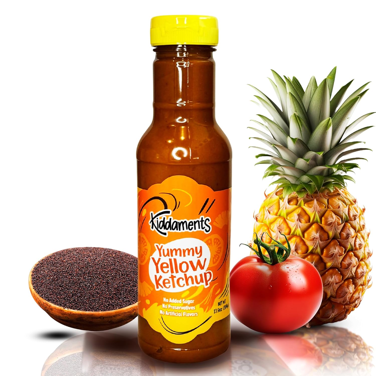 Amazon.com : Kiddaments Yummy Yellow Ketchup, Healthy Children's Sauces ...