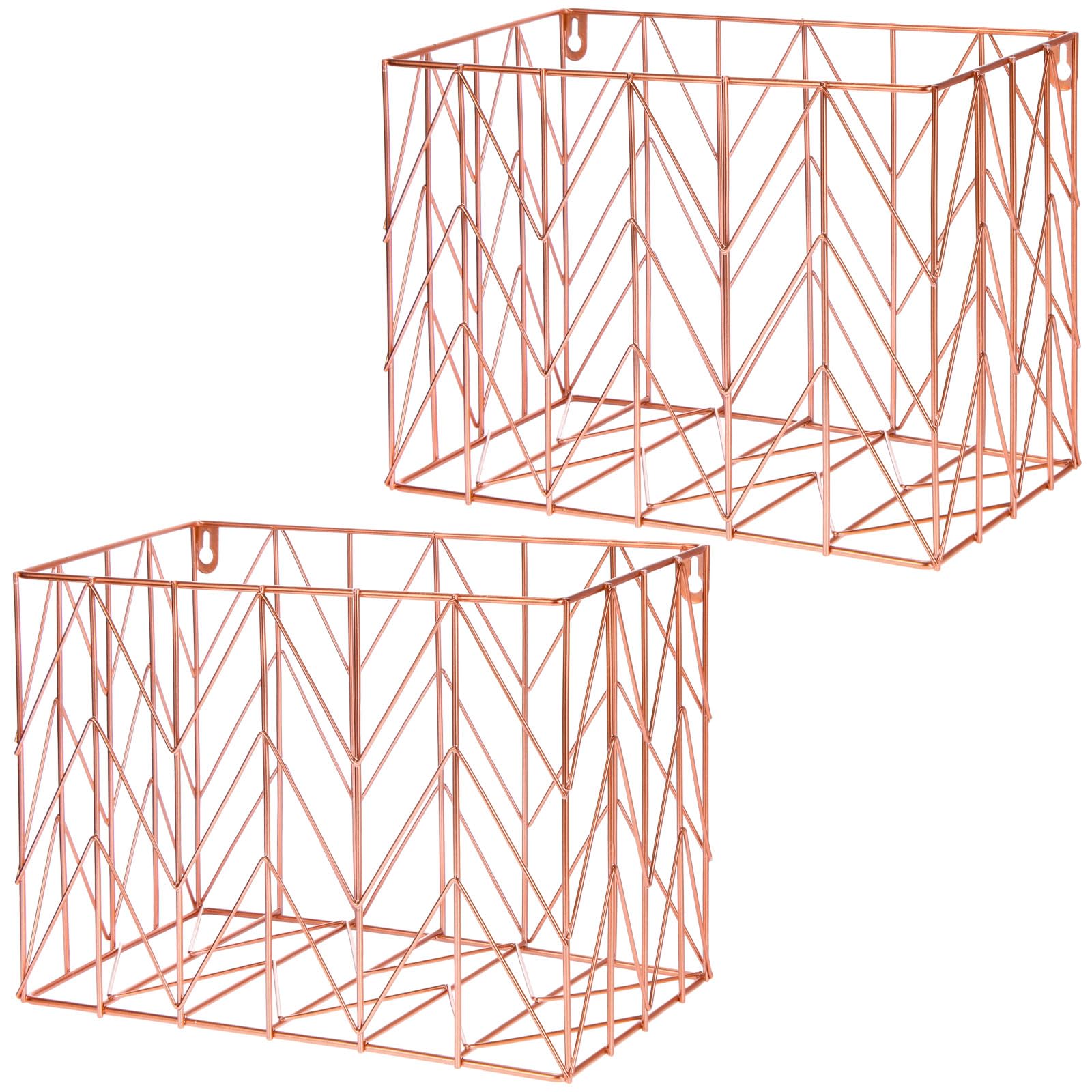 Amazon.com : Maxcheck 2 PCS Metal Hanging File Organizer Rose Gold File ...