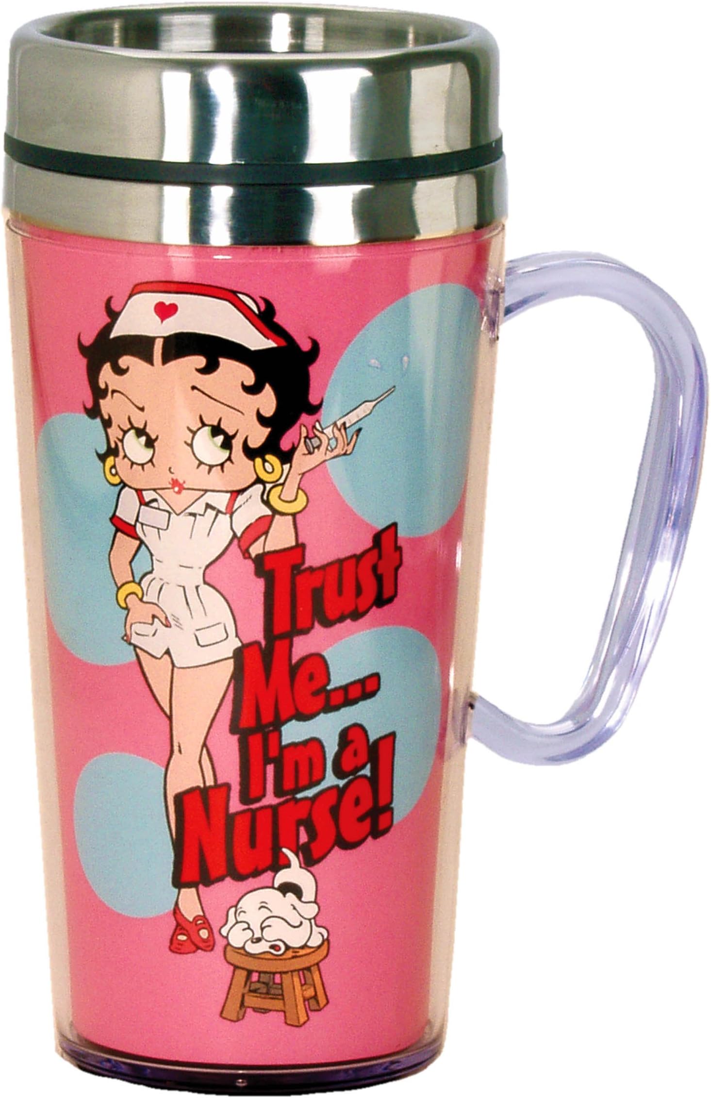 Amazon.com: Spoontiques - Insulated Travel Mug - Betty Boop Kiss Coffee ...