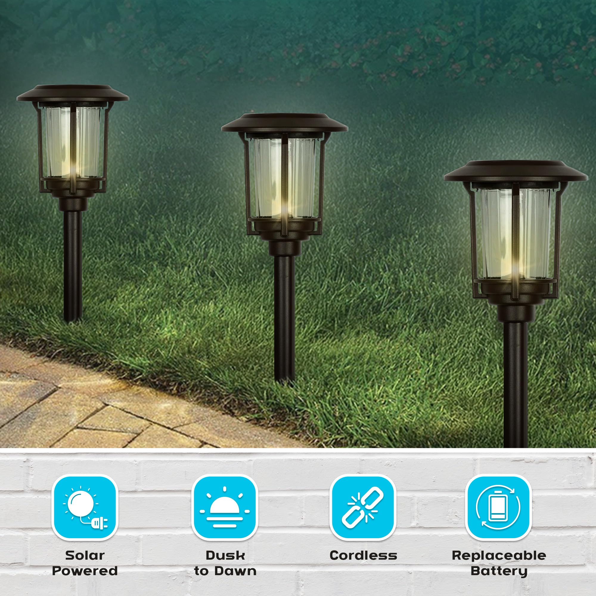 Smart Solar Yard Pathway Lights