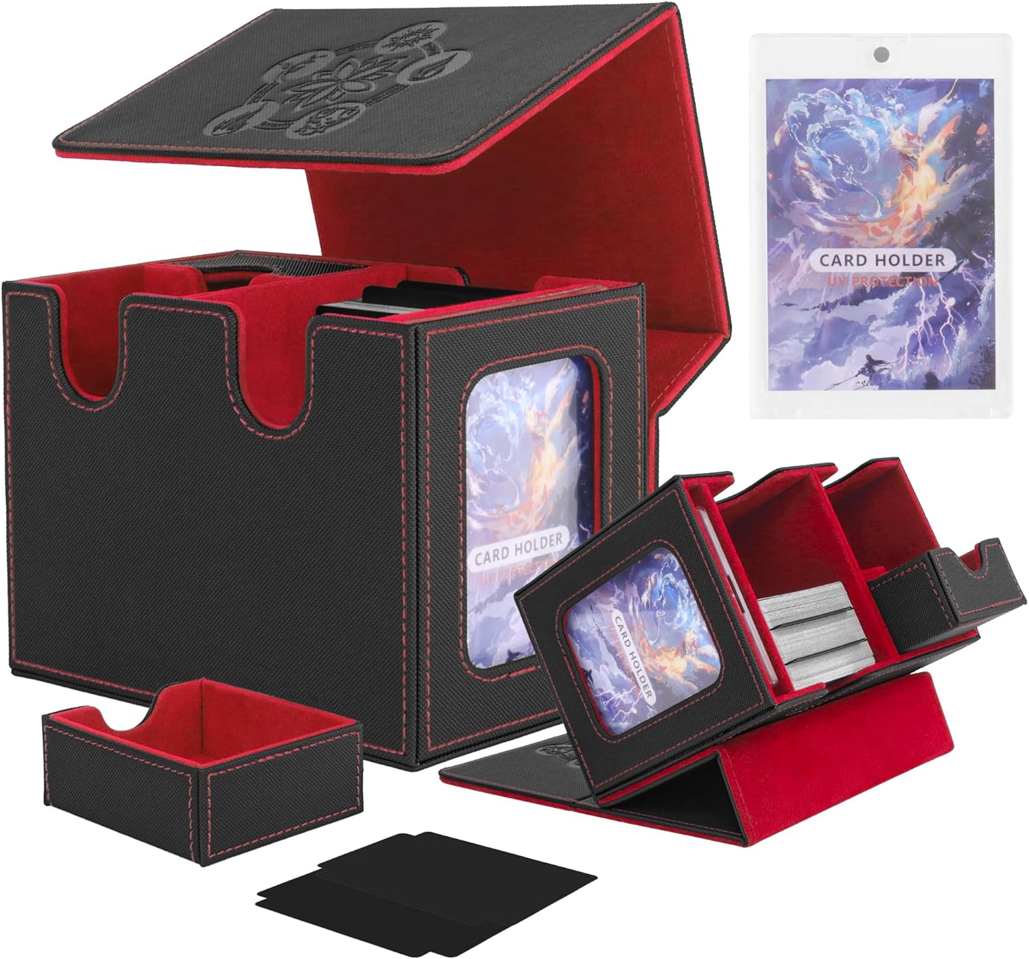 Amazon.com: YAXAZA MTG Deck Box with Commander Display Window, Fits 200 ...