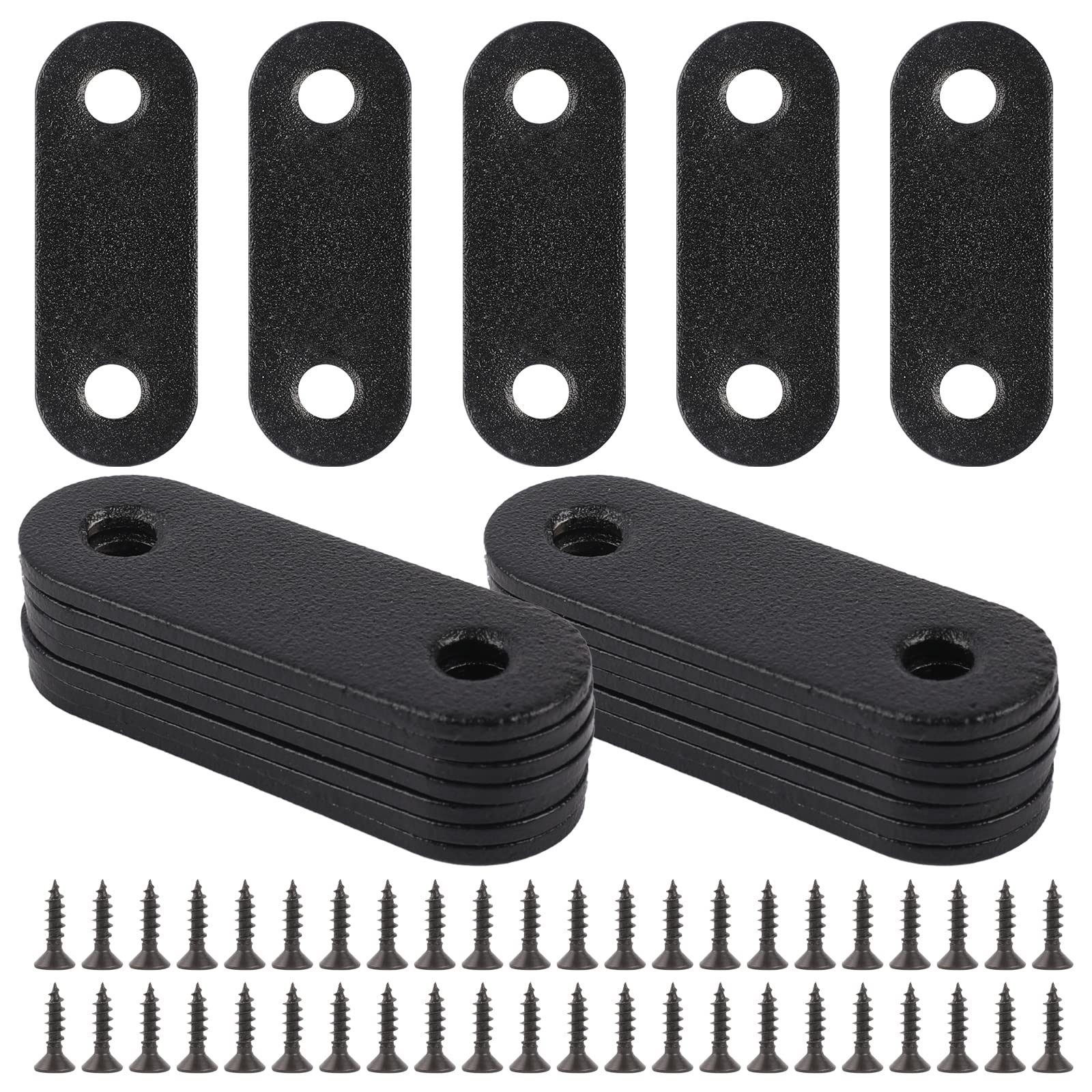 24 Sets 2 Inch Flat Plate Straight Bracket Stainless Steel Flat ...