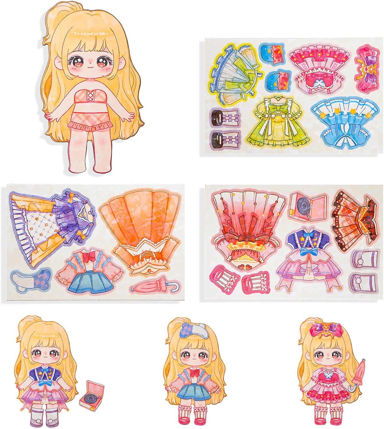 Amazon.com: Princess Dress Up Fridge Magnets, Refrigerator Magnets ...