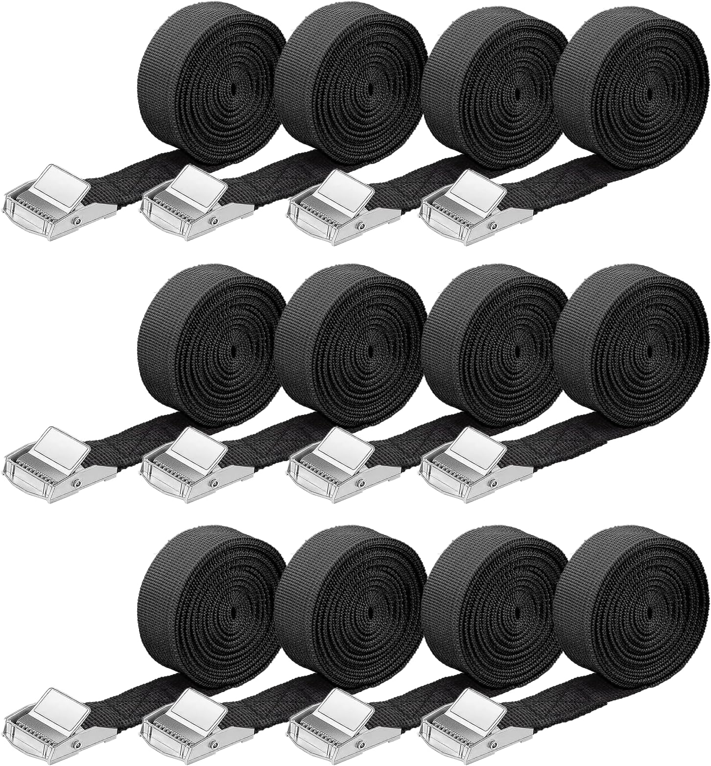 Amazon.com: 5Pack Cam Buckle Padded Tie Down Straps, 1" x 12ft Heavy ...