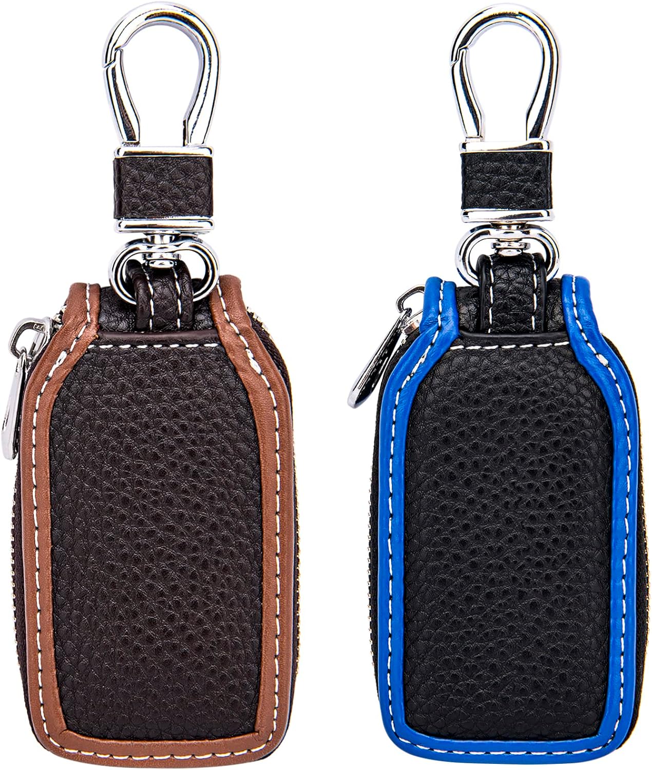 2 Pieces Universal Car Key Case Leather Car Key Chain Case Holder Key ...