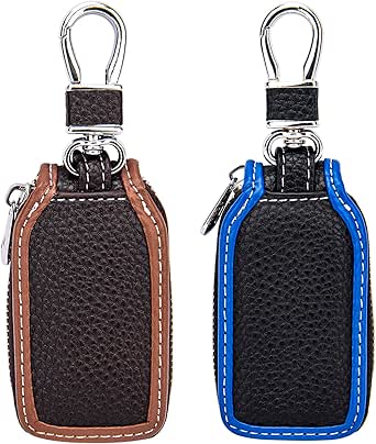 2 Pieces Universal Car Key Case Leather Car Key Chain Case Holder Key ...