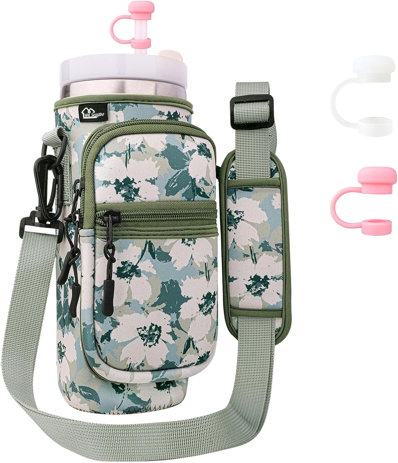 Amazon.com : Water Bottle Carrier Bag with Strap Tumble Carrier Bag Pouch with Phone Pocket ...