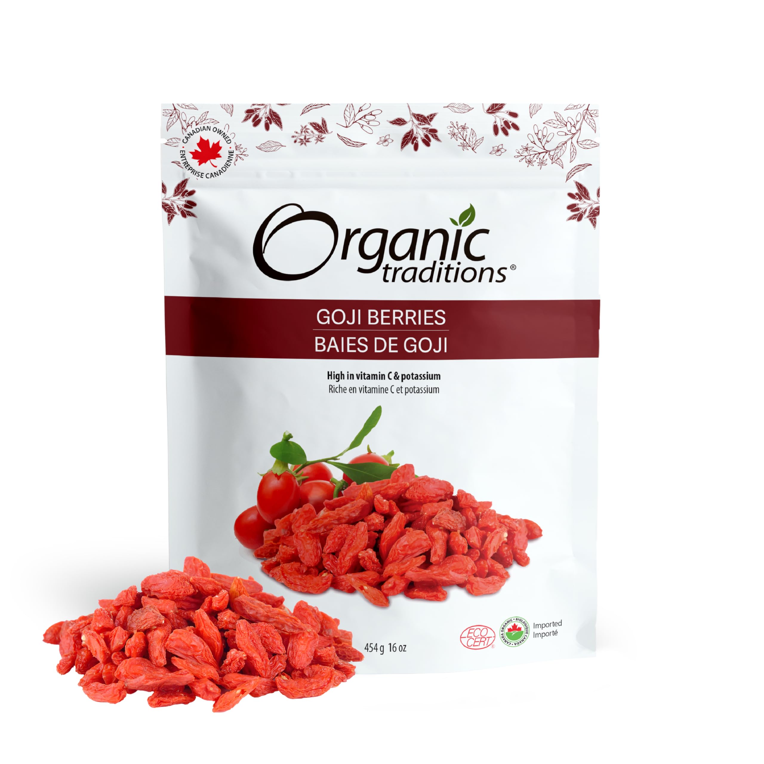 Organic Traditions Goji Berries 454 grams/16 ounces : Amazon.ca: Health ...