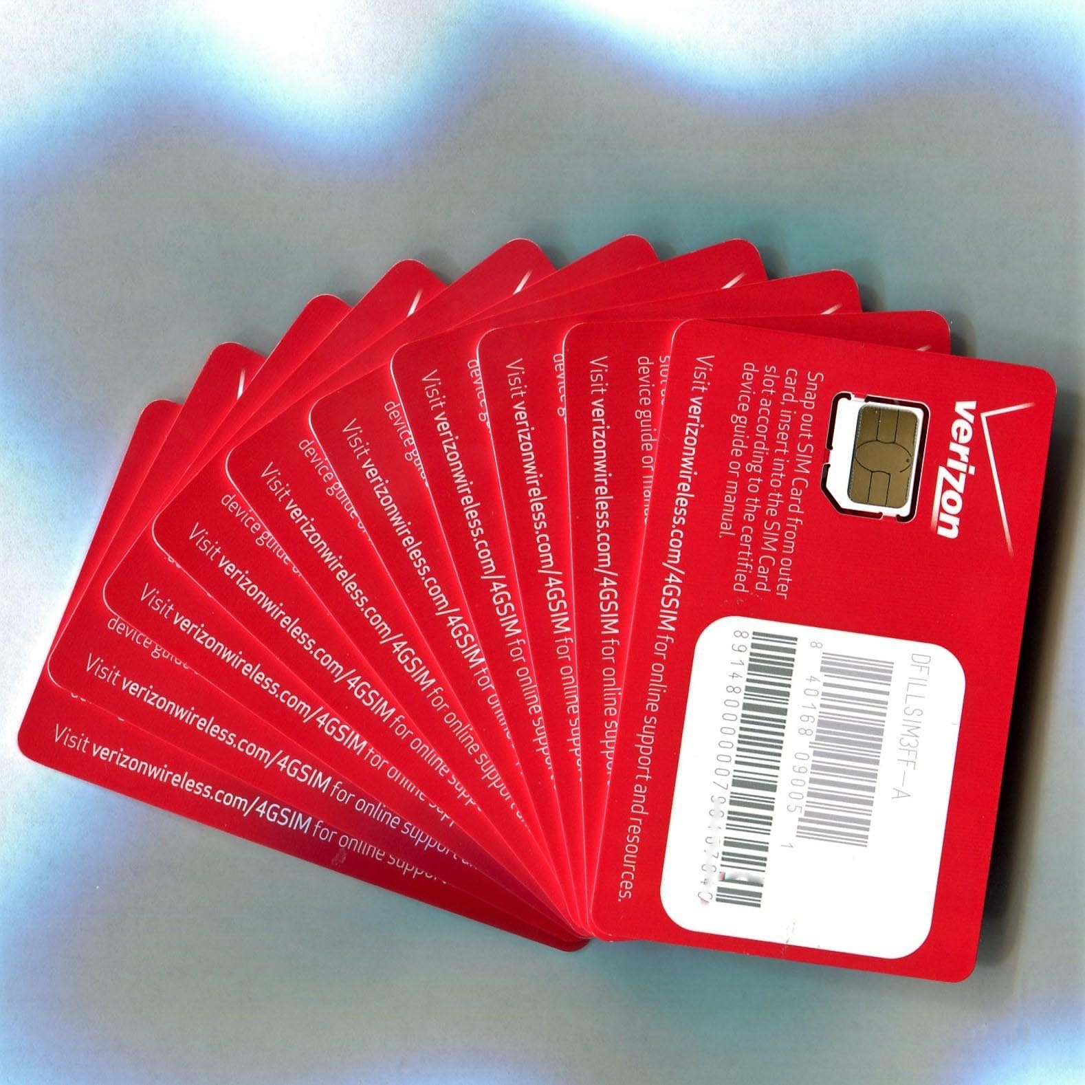 Amazon.com: Verizon Wireless 5G LTE SIM Card with NFC - Nano Sized (4FF ...