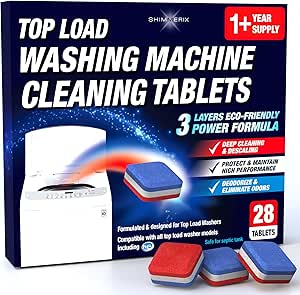 Amazon.com: Washing Machine Cleaner Tablets 28 Pack for HE Top Load ...