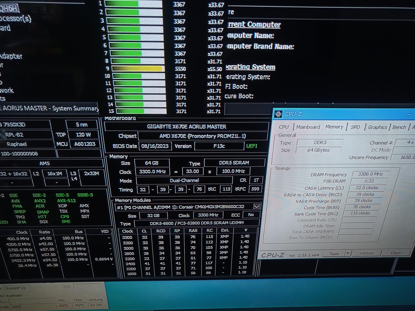 AMD Ryzen 9 7950X3D Prozessor mit 3D-V-Cache-Technologie, 16 Kerne/32 ...