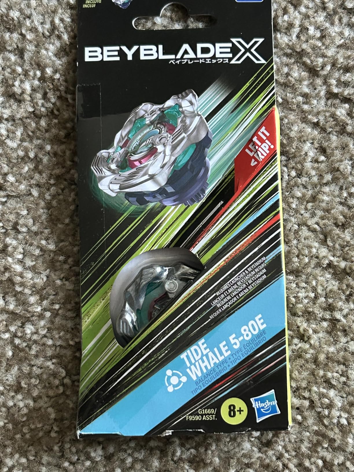 Amazon.com: BEYBLADE X Tide Whale 5-80E Booster Pack Set with Takara ...