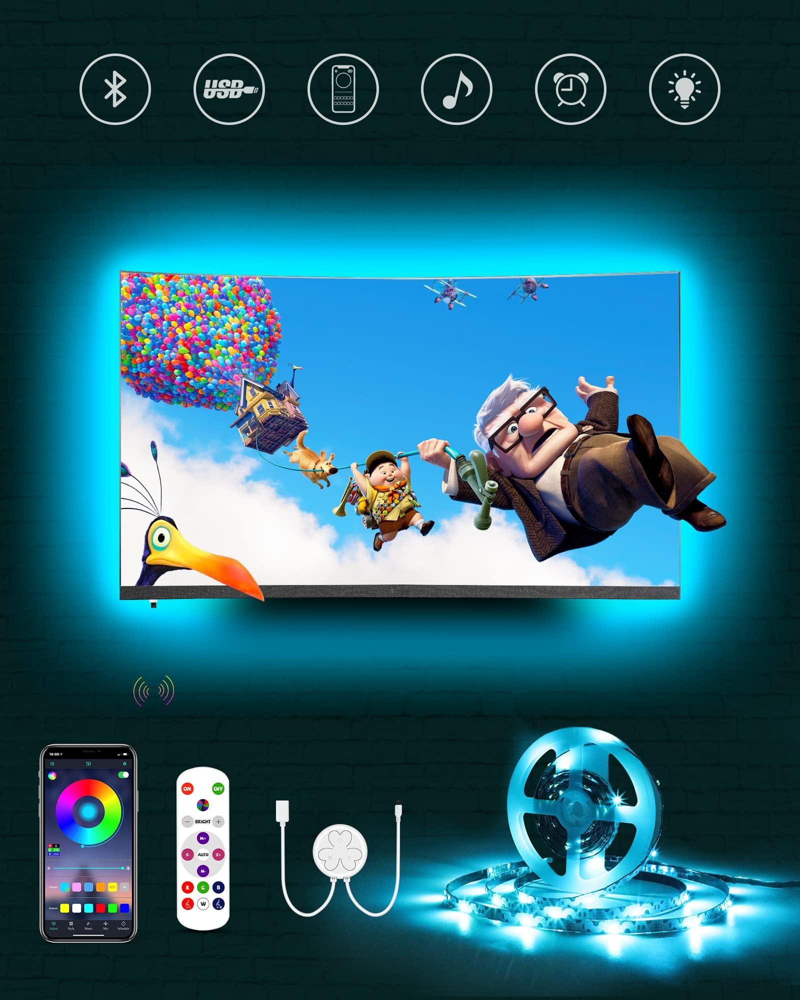 Amazon.com: HAMLITE LED TV Backlight, 8.2Ft Strip Lighting for Indoor ...