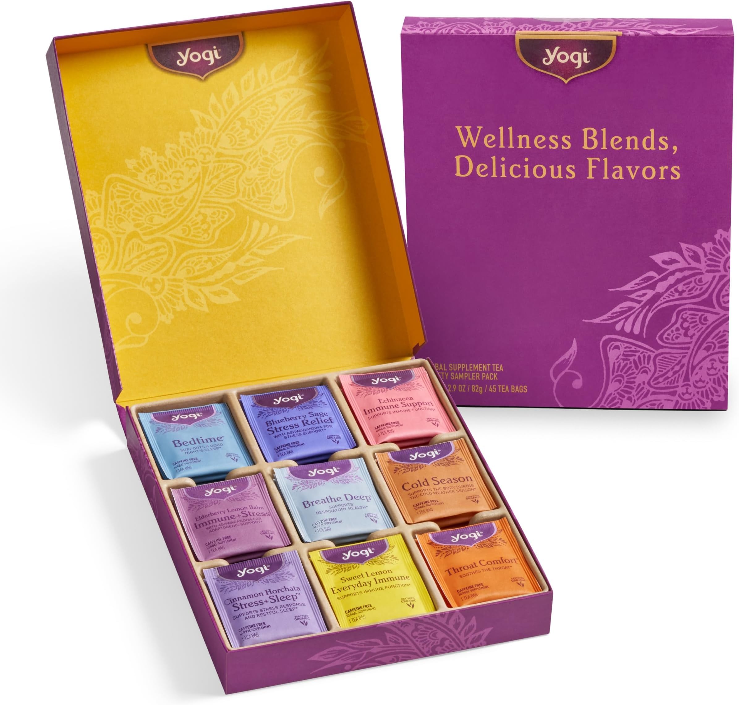 Amazon.com : Yogi Organic Tea Sampler Gift Box - Assorted Delicious ...