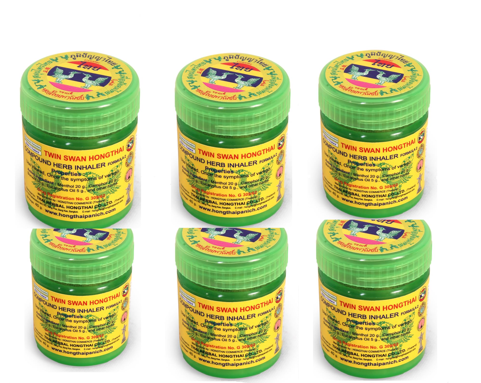 Buy TWIN SWAN HONGTHAI™ Herb Inhaler Thai Compound Herbal Inhaler (Pack ...