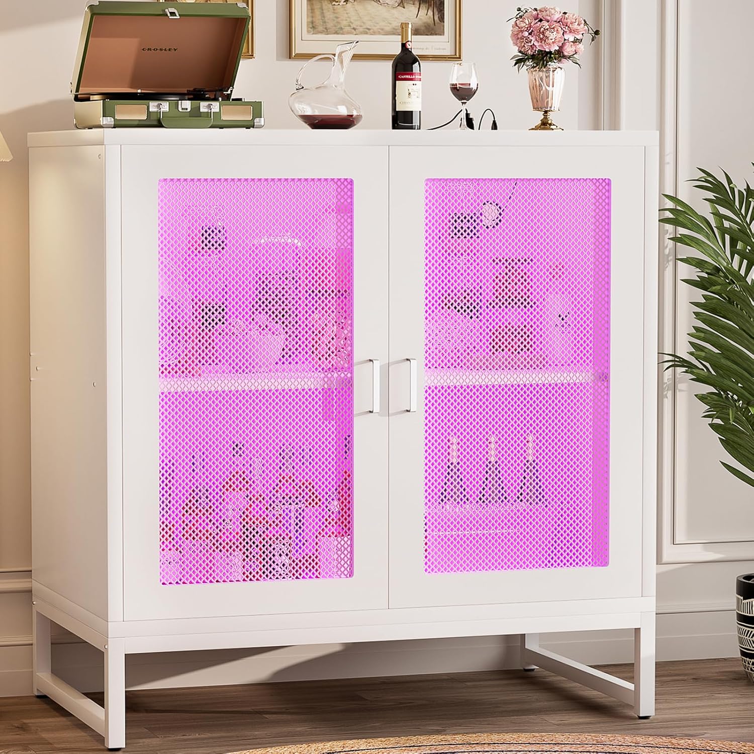 Amazon.com - Aheaplus Sideboard Buffet Cabinet with Power Outlet ...