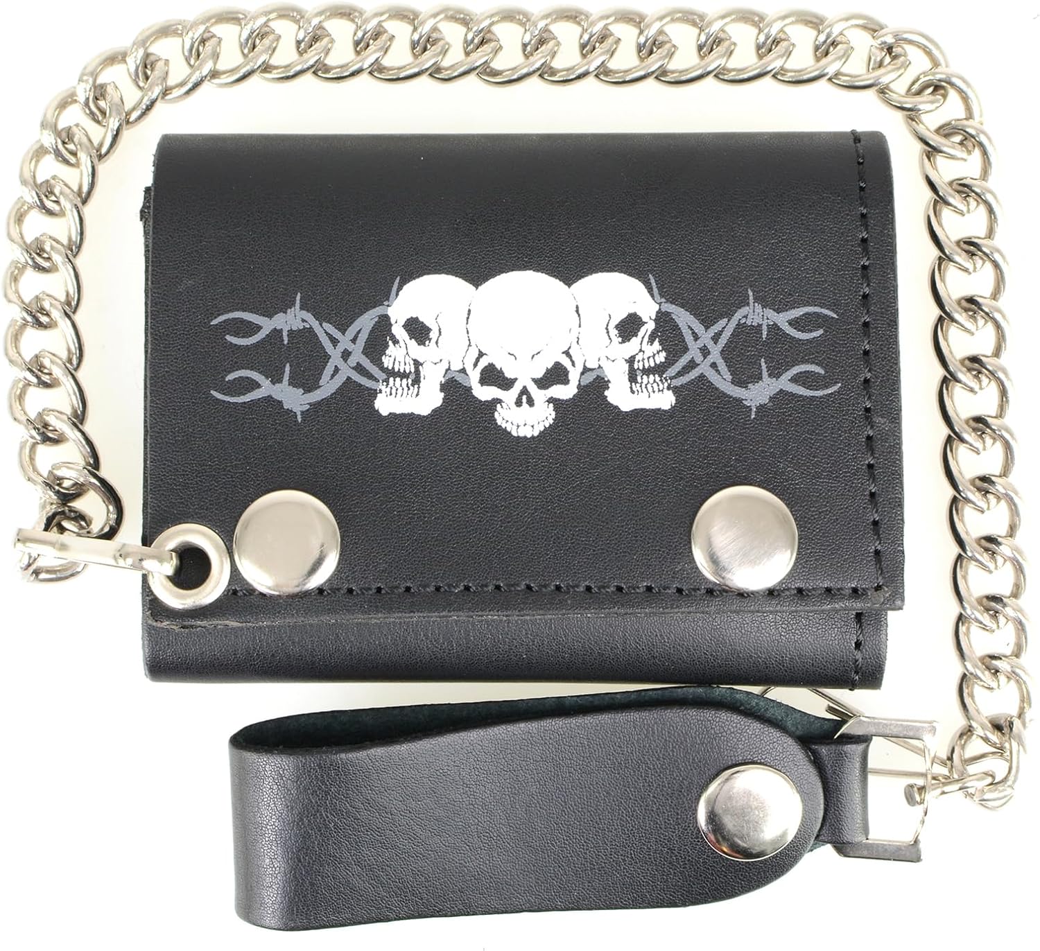 Amazon.com: The Bikers Place Mens Motorcycle Trukcer Trifold 4" Real ...