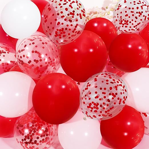 Amazon.com: Red Balloons, 50 Pcs 12 In Birthday Party Decorations for ...
