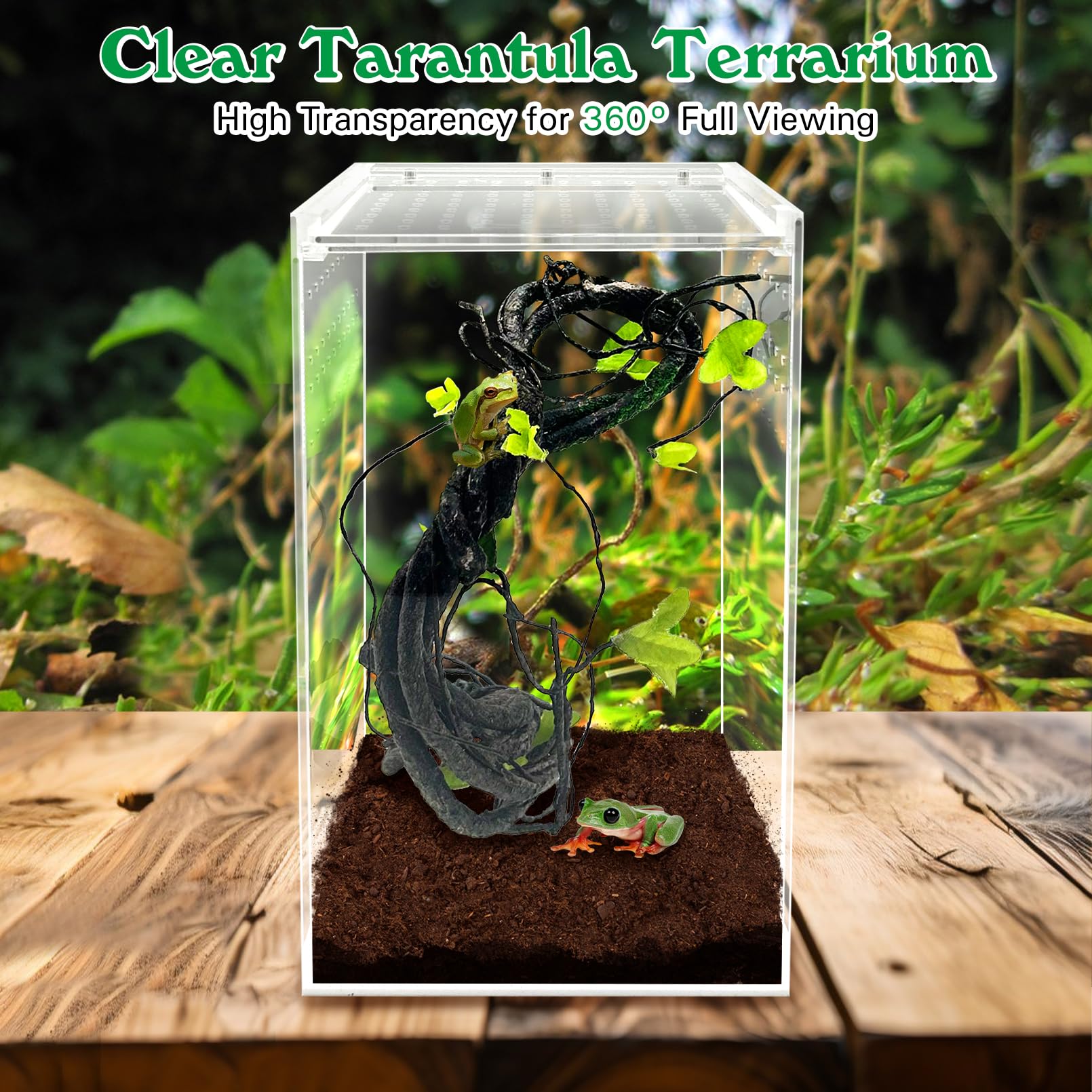 Snapklik.com : Reptile Terrarium Enclosure 6"x6"x10" Tall Acrylic ...
