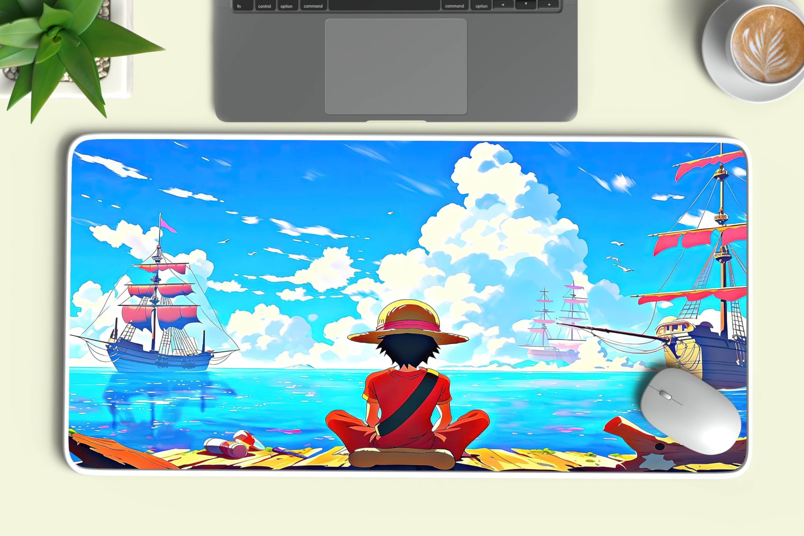 TURTLEWINGS Elevate Style and Comfort: LUFFY ONE PIECE Large Mouse Pad ...