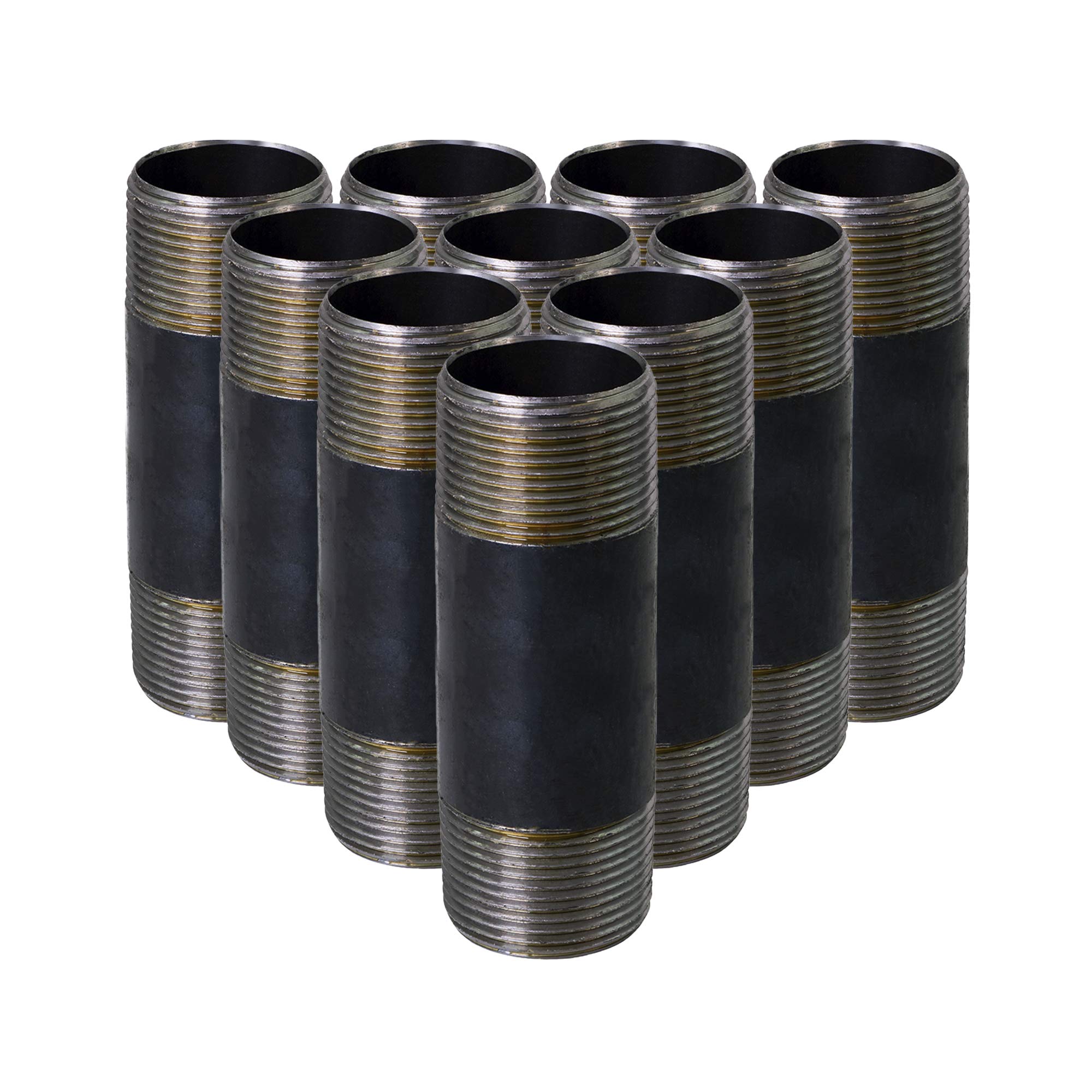 Amazon.com: SupplyGiant 3/4 x 5.5 Inch Black Steel Pipe (10-Pack ...