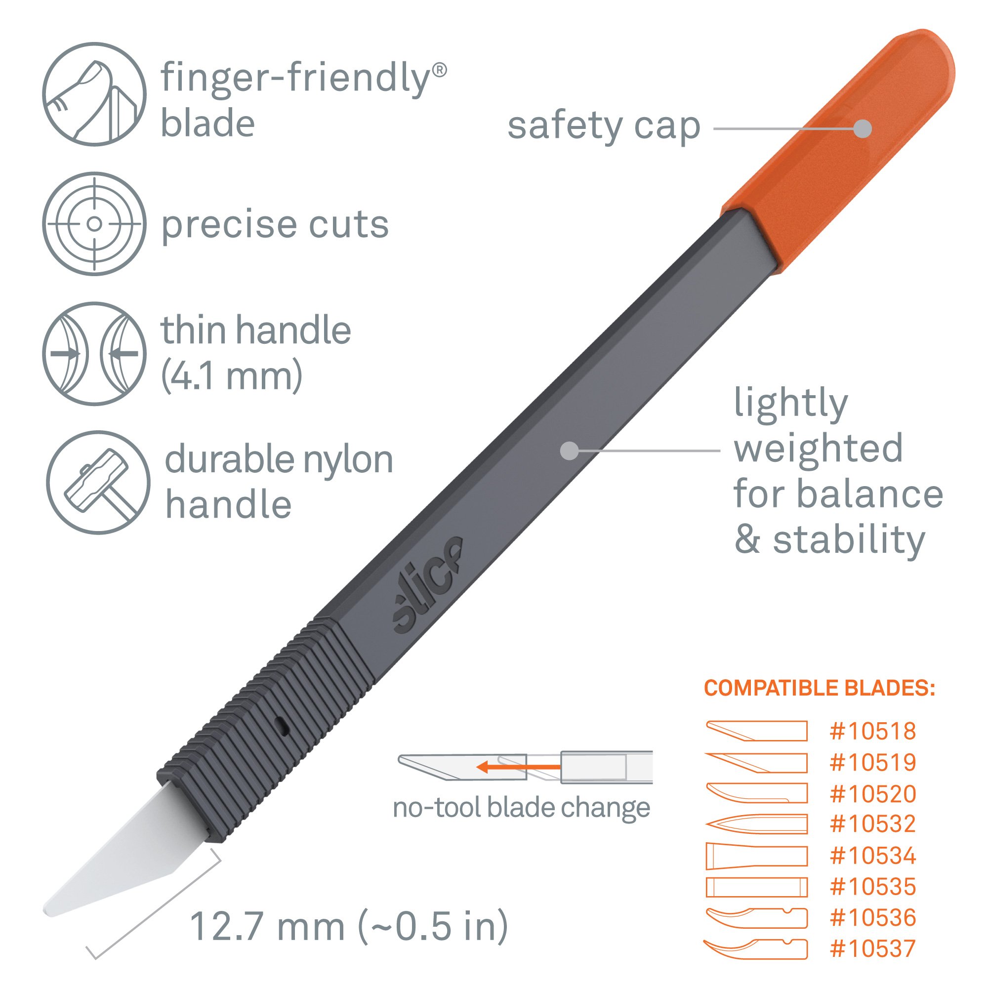 Snapklik.com : Slice 10568 Ceramic Scalpel, Thin Flat Handle, Finger ...