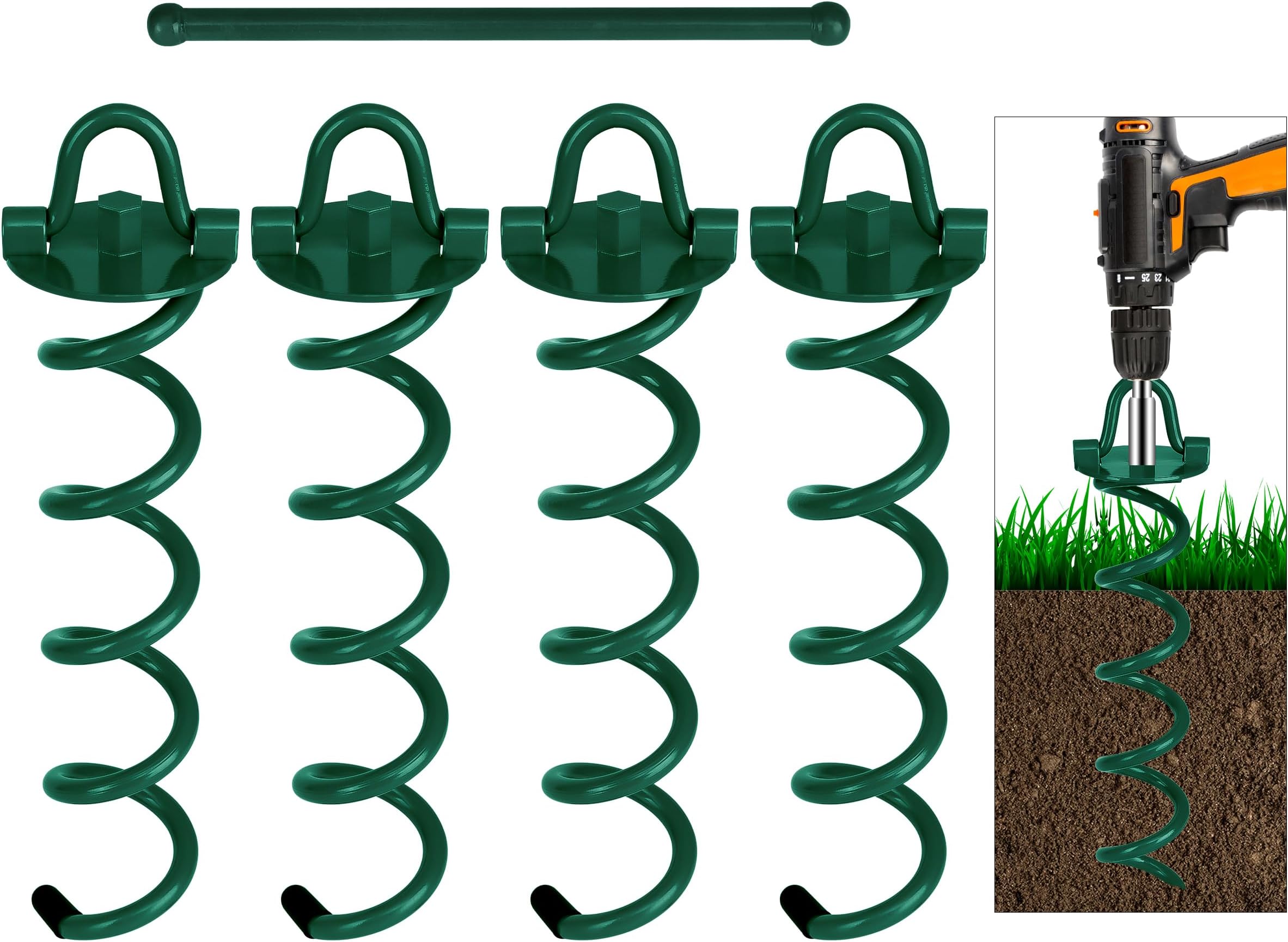 Amazon.com: Vortex ANCLS-FB-CP 15-3/4 in. Loop Strap for Spiral Ground Anchors (4-Pack ...