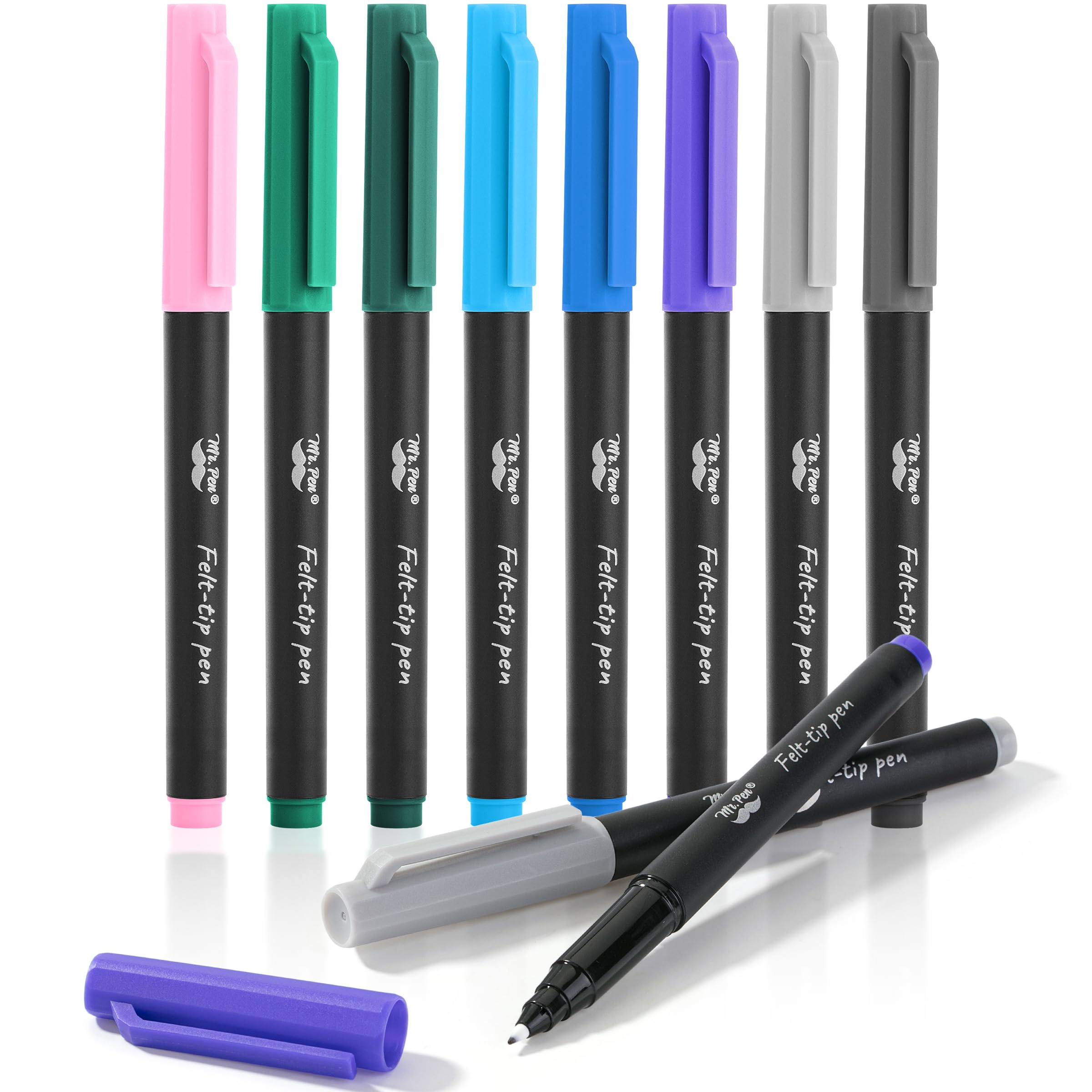 Amazon.com : Mr. Pen- Felt Tip Pens, 8 Pack, Colorful Felt Tip Pens ...