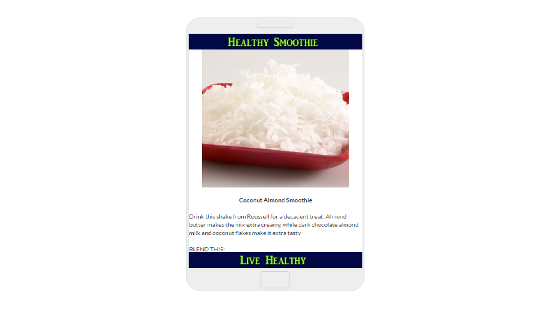 Healthy Smoothie Recipes - App on Amazon Appstore